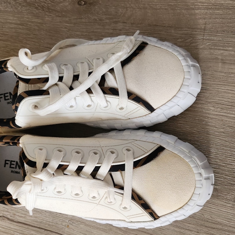 Authentic Fendi Force Sneakers Ff Logo - Gem